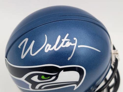 Walter Jones Autographed Seattle Seahawks Blue Mini Helmet MCS Holo Stock #203083 - Autographed NFL Mini Helmets