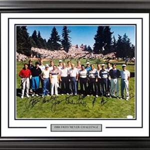 1988 Fred Meyer Classic Tournament Autographed Framed 16x20 Photo With 21 Signatures Including Jack Nicklaus & Payne Stewart JSA #Z99687 - Autographed Golf Photos