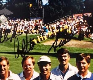 1988 Fred Meyer Classic Tournament Autographed Framed 16x20 Photo With 21 Signatures Including Jack Nicklaus & Payne Stewart JSA #Z99687 - Autographed Golf Photos