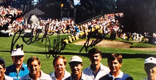 1988 Fred Meyer Classic Tournament Autographed Framed 16x20 Photo With 21 Signatures Including Jack Nicklaus & Payne Stewart JSA #Z99687 - Autographed Golf Photos