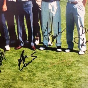 1988 Fred Meyer Classic Tournament Autographed Framed 16x20 Photo With 21 Signatures Including Jack Nicklaus & Payne Stewart JSA #Z99687 - Autographed Golf Photos