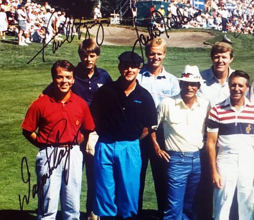 1988 Fred Meyer Classic Tournament Autographed Framed 16x20 Photo With 21 Signatures Including Jack Nicklaus & Payne Stewart JSA #Z99687 - Autographed Golf Photos