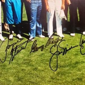 1988 Fred Meyer Classic Tournament Autographed Framed 16x20 Photo With 21 Signatures Including Jack Nicklaus & Payne Stewart JSA #Z99687 - Autographed Golf Photos