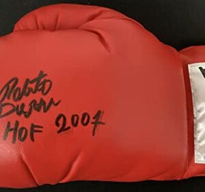 Roberto Duran Signed Boxing Glove Everlast Autograph Inscription HOF 2007 JSA - Autographed Boxing Gloves