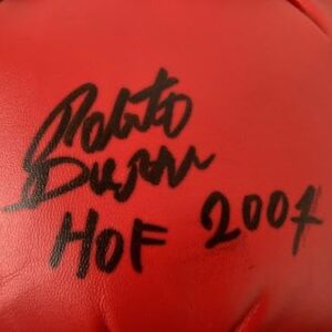 Roberto Duran Signed Boxing Glove Everlast Autograph Inscription HOF 2007 JSA - Autographed Boxing Gloves