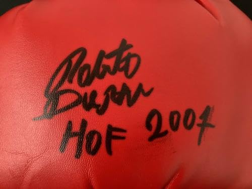 Roberto Duran Signed Boxing Glove Everlast Autograph Inscription HOF 2007 JSA - Autographed Boxing Gloves