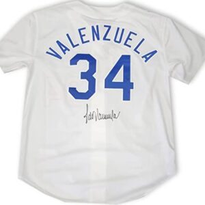 Fernando Valenzuela Hand Signed Autograph Dodgers Mitchell N Ness Jersey MLB COA - Autographed MLB Jerseys