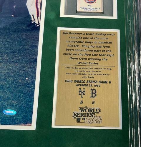 1986 World Series Signed Framed Program & Ticket Mets Piece Buckner Error Wilson - Autographed MLB Magazines