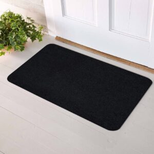 K&janet6am Door mat Indoor Rug Inside Front Entrance, 27.5x17.7 Inches, Durable Floor Mat Non Slip Rug Ultra Absorb Mud, Low Profile Front Back Door Rug for Entryway, Black