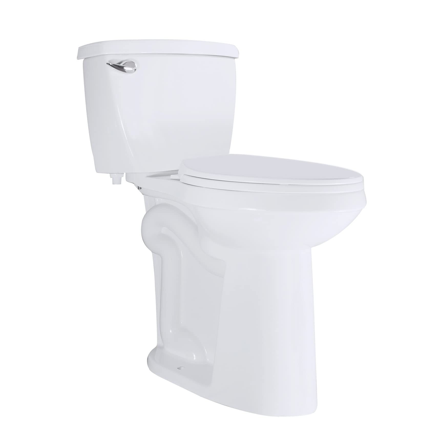 SouNor SN1088 Elongated Two Piece Toilet 1.28 GPF Extra 21" Tall Bowl Comfortable Right Seat Height Soft Closing Seat White