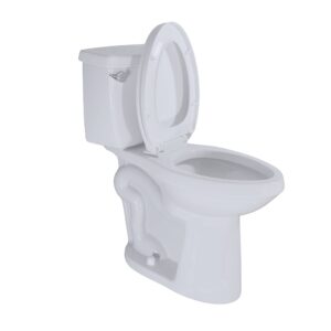 SouNor SN1088 Elongated Two Piece Toilet 1.28 GPF Extra 21" Tall Bowl Comfortable Right Seat Height Soft Closing Seat White