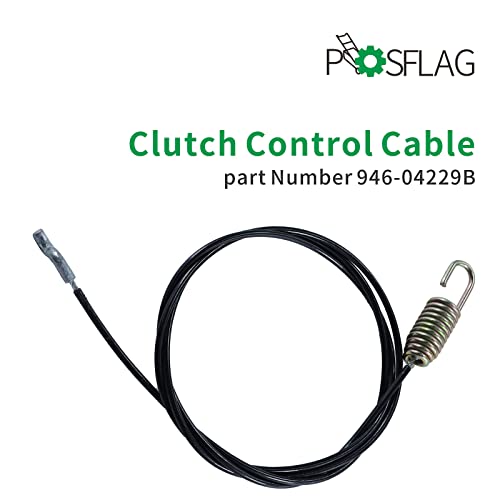 POSFLAG 2 Pack 946-04229B Drive Clutch Cable Replaces 746-04229 Drive Clutch Cable 746-04229, MTD 946-04229, 946 04229B, 746 04229 for Cub Cadet 524SWE, 524WE, 526SWE, 528SWE, 530SWE Snow Throwers