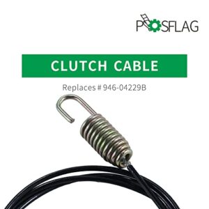 POSFLAG 2 Pack 946-04229B Drive Clutch Cable Replaces 746-04229 Drive Clutch Cable 746-04229, MTD 946-04229, 946 04229B, 746 04229 for Cub Cadet 524SWE, 524WE, 526SWE, 528SWE, 530SWE Snow Throwers