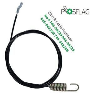 POSFLAG 2 Pack 946-04229B Drive Clutch Cable Replaces 746-04229 Drive Clutch Cable 746-04229, MTD 946-04229, 946 04229B, 746 04229 for Cub Cadet 524SWE, 524WE, 526SWE, 528SWE, 530SWE Snow Throwers