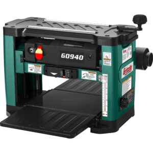 grizzly industrial g0940-13" 2 hp benchtop planer with helical cutterhead