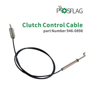 POSFLAG 946-0898 Drive Clutch Cable Replaces MTD 946-0898 Drive Cable 946-0898 Cable, MTD 746-0898 Cable, MTD 746-0898b, 946 0898, MTD Clutch Cable Auger MTD 946-0898, MTD SnowBlower 946-0898