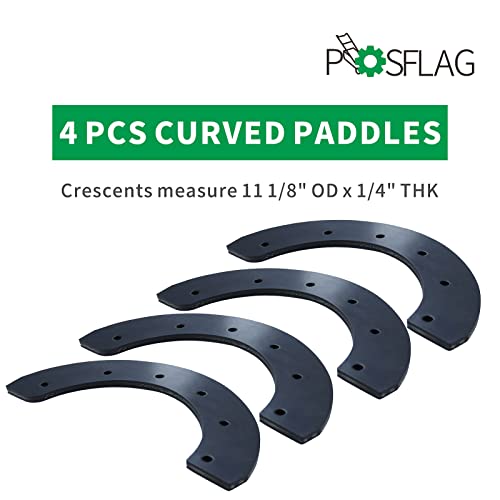 POSFLAG 302565MA Auger Blade with 55323MA Scraper Blade Replaces 302565, 335992MA, 723006, 723675, 55323, 724453 for Murray 5021R, 5021E, HN421, SN421, MN421, 21-Inch Single Stage Snow Throwers