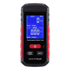 inkbirdplus emf meter, hand-held digital electromagnetic emf radiation detector, 3in1 rechargeable emf reader, emf detector meter for home,office,outdoor,paranormal equipment, ghost hunting equipment