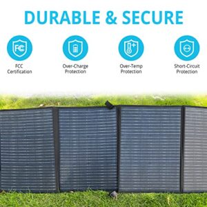 IDEAPLAY 200W Solar Panel Kit for BP200 BP201 BP300 SN2200 Power Station, Solar Generator with Adjustable Kickstand, IP65 Water-Resistant, Foldable Solar Panel for Outdoors RV Camping or Home Use