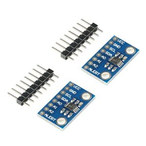 jessinie 2pcs mcp9808 high accuracy temperature thermometer -40°c to +125°c digital temperature sensor module accuracy ±0.25°c /0.0625°c voltage range 2.7-5.5v temperature detector for arduino