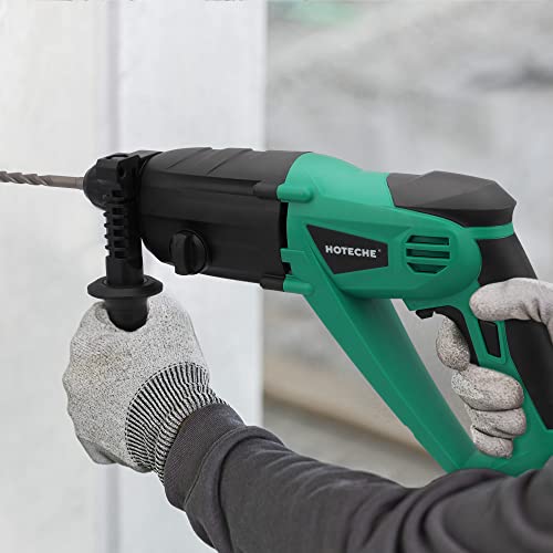 Hoteche 3-in-1 Rotary Hammer Drill 1-Inch SDS Plus Electric Hammer 7.7-Amp/920W Variable Speed Corded Power Hammer Drill Lightweight Demolition Jack Hammer for Concrete with 3 Drill Bits