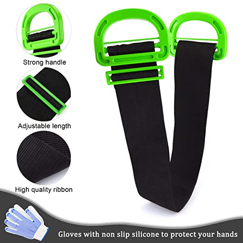 Moving Straps Lifting Kit Moving Strap for 2-Person and Widen Handle Lifting Straps for 1-Person Furniture Moving Straps for House-Moving, Mattress, Appliances, Boxes, Heavy Objects Moving