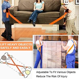 Moving Straps Lifting Kit Moving Strap for 2-Person and Widen Handle Lifting Straps for 1-Person Furniture Moving Straps for House-Moving, Mattress, Appliances, Boxes, Heavy Objects Moving