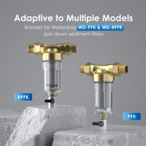 Waterdrop Spin Down Sediment Filter Bracket, using in conjunction with the WD-PFK,WD-RPFK,WD-PFA Sediment Filter,1 Pack