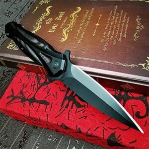 Bundle of Item - EDC Spring Assist Folding Pocket knife - Fixed Blade Knife with Sheath Survival Hunting Knife for Camping Hunting Outdoor