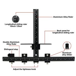 Cabinet Hardware Jig,Aluminum Alloy Cabinet Handle Template Tool-Cabinet Jig For Fast And Accurate Installation Of Handles And Pulls,Sleeve Drawer True Position Tools For Cabinet Knobs Pulls (black)