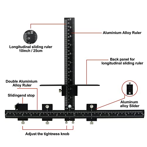 Cabinet Hardware Jig,Aluminum Alloy Cabinet Handle Template Tool-Cabinet Jig For Fast And Accurate Installation Of Handles And Pulls,Sleeve Drawer True Position Tools For Cabinet Knobs Pulls (black)