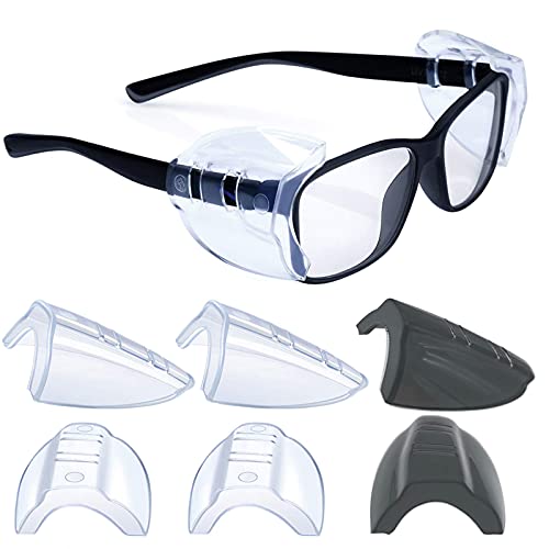 Generic 3 Pairs Safety Glasses Side Shields, Soft TPU Material, Fits Small to Medium Eyeglasses Frames, Easy Installation, Lightweight and Flexible