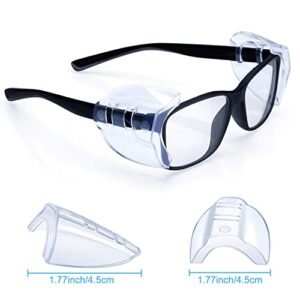 Generic 3 Pairs Safety Glasses Side Shields, Soft TPU Material, Fits Small to Medium Eyeglasses Frames, Easy Installation, Lightweight and Flexible