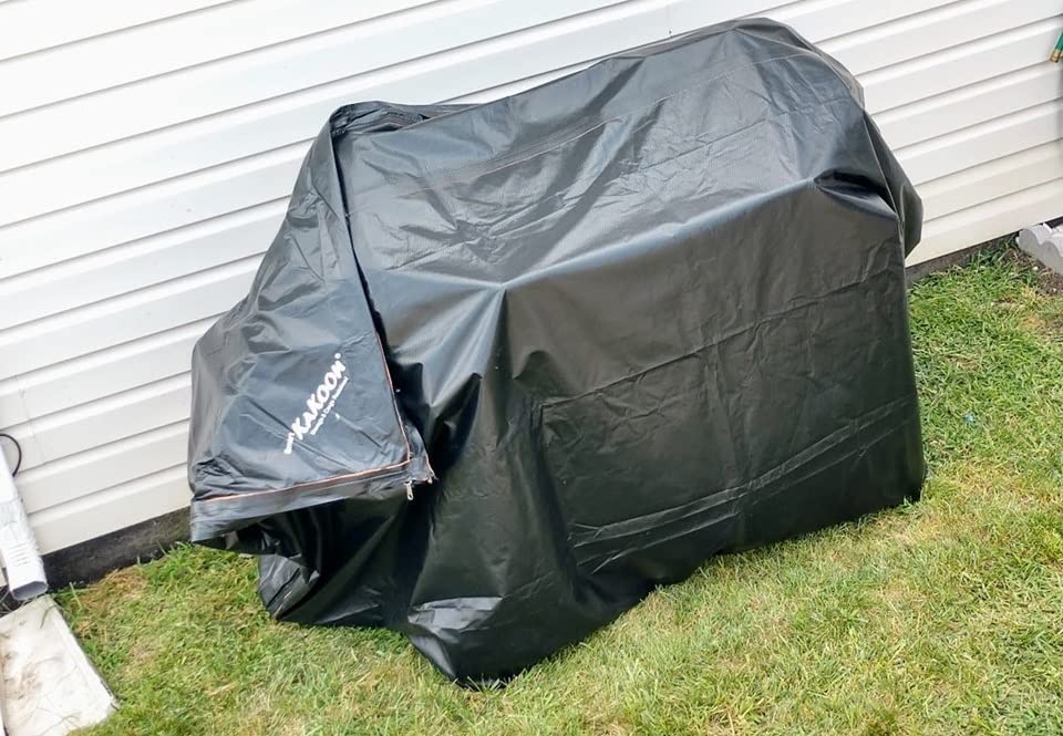 26cu/ft, 196 Gal, 14Mil Expandable Outdoor Storage Hood Cover/Enclosure Combo Space Saving Alt for Shed, Deck Box, Cargo Enclosure, Heavy Duty Waterproof Zipper & Rip/Tear/UV Resistant