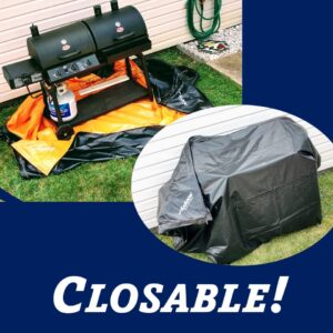 26cu/ft, 196 Gal, 14Mil Expandable Outdoor Storage Hood Cover/Enclosure Combo Space Saving Alt for Shed, Deck Box, Cargo Enclosure, Heavy Duty Waterproof Zipper & Rip/Tear/UV Resistant