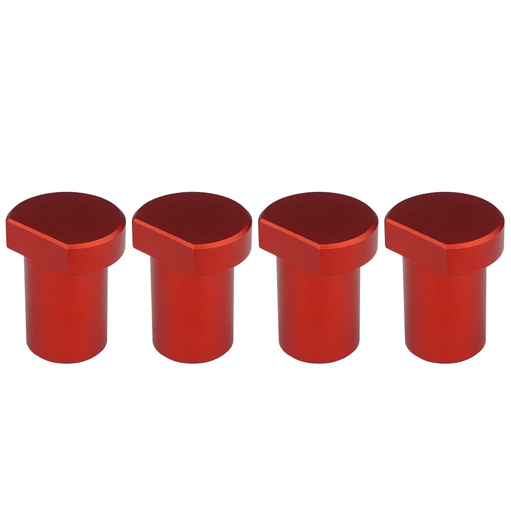 DDWT 4 Pack Aluminum Alloy Bench Dogs Woodworking Clamp for 3/4 Inch (19mm) Dog Hole (Red)