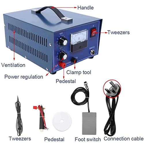 GAOMIN Jewelry Spot Welder Electric Soldering Machine Jewelry Welding Pulse Laser Spot Welding Machine Jewelry Tool Pulse Sparkle Spot Welder,50A 400w 220v/110v Automatic Spot Welder