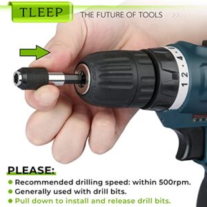 TLEEP 20 x Magnetic Nut Driver Set for Impact Drill + 3 x Power Drill Bit Extensions(50/100/150mm) + Storage Bag, 65MM Metric & SAE 1/4" Impact Driver Drill Bit Set, Cr-V Steel Screwdriver Socket Set