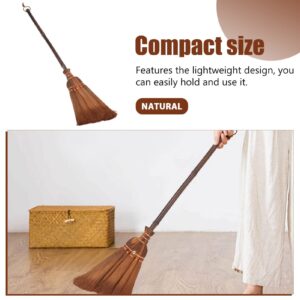 Cabilock 2 Pieces Straw Broom Natural Grass Broom Hand Handle Broom Straw Broom Floor Cleaning: Sweeping