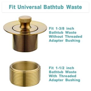 BESTILL Bathtub Drain Kit and Overflow Faceplate, Champagne Bronze