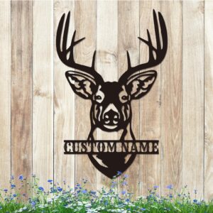 deer art wall decor hunter signs personalized deer metal signs indoor housewarming gifts outdoor decor christmas gifts deer wall art decor dad's gifts kitchen signs deer wall decor