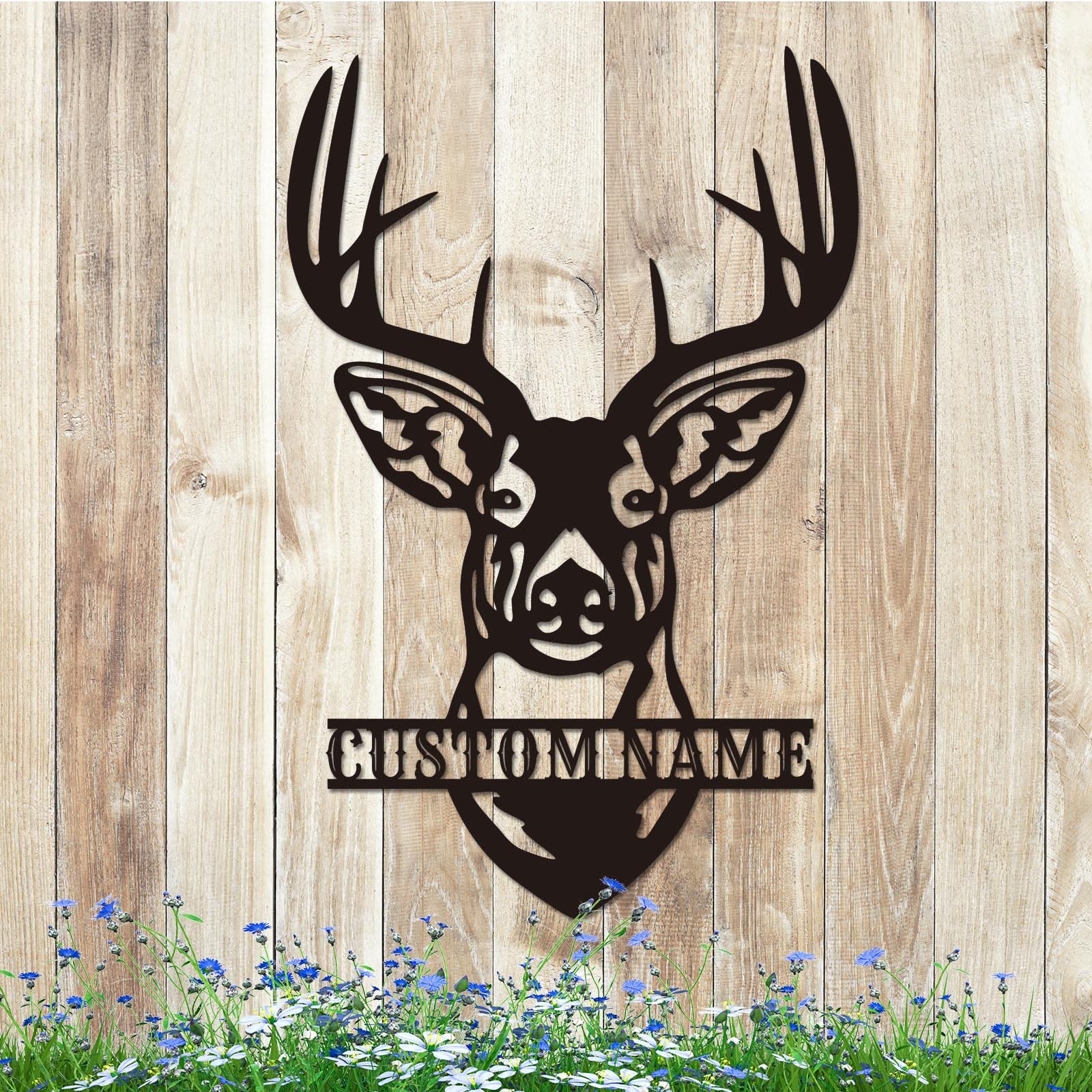 Deer Art Wall Decor Hunter Signs Personalized Deer Metal Signs Indoor Housewarming Gifts Outdoor Decor Christmas Gifts Deer Wall Art Decor Dad's Gifts Kitchen Signs Deer Wall Decor