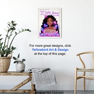 African Americans Black Girl Magic Wall Art & Decor - Black women Inspiration Saying - Women's empowerment Motivational poster - Teen Little Girls Bedroom decoration - Daughter Gift - Family Wall Art