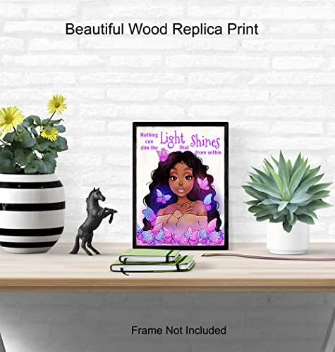 African Americans Black Girl Magic Wall Art & Decor - Black women Inspiration Saying - Women's empowerment Motivational poster - Teen Little Girls Bedroom decoration - Daughter Gift - Family Wall Art