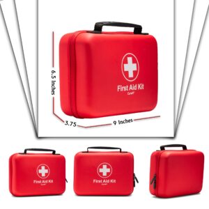 First Aid Kit 230 Piece, Waterproof, All Purpose Use Outdoor, Indoor, Car, Hiking, Office, Kitchen,