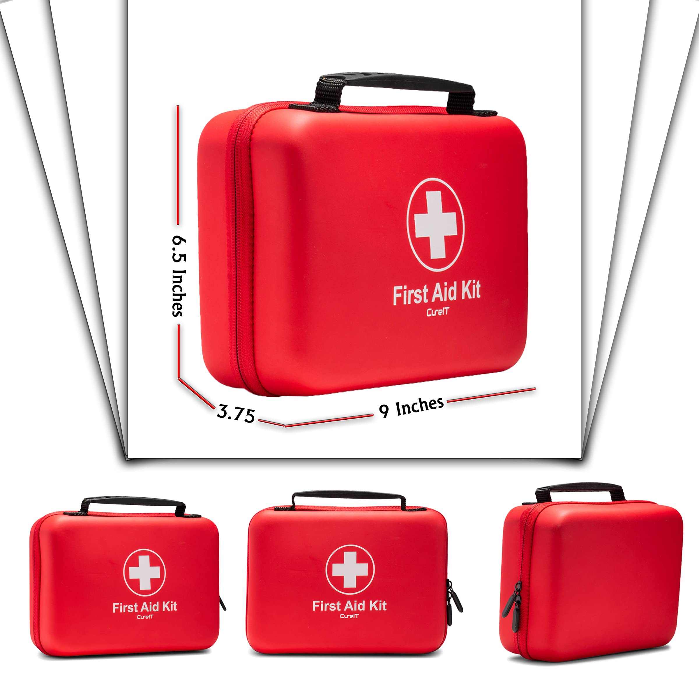 First Aid Kit 230 Piece, Waterproof, All Purpose Use Outdoor, Indoor, Car, Hiking, Office, Kitchen,