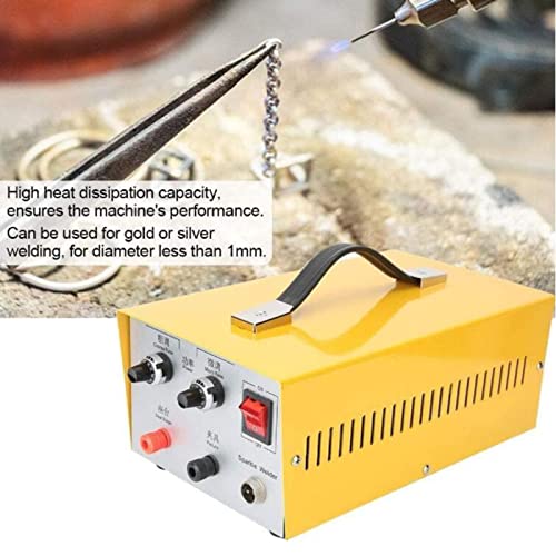 GAOMIN 200/400w 220/110v 30/80A 0.5-1mm Welding Range Automatic Spot Welder,Jewelry Welding Machine,Pulse Sparking Spot Welder Jewelry Tool with Foot Pedal for Platinum,Gold,Silver and Steel,80A