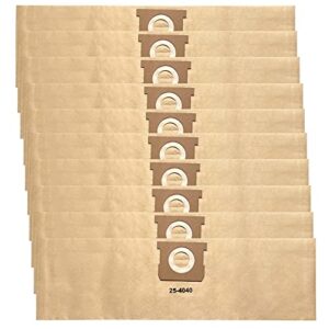 10 pack dxva25-4040 dust bag-4 gallon replacement for dewalt dxv04t 4 gallon wet/dry vacuum