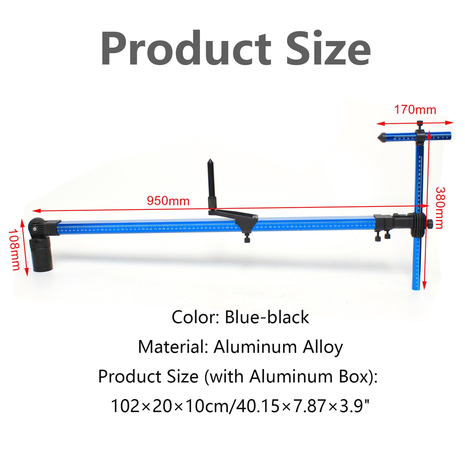 High Precision 2D Measuring System, Aluminum Alloy Universal Retractable Measuring Tool Tram Gauge Auto Body Frame Machine Repair Tool