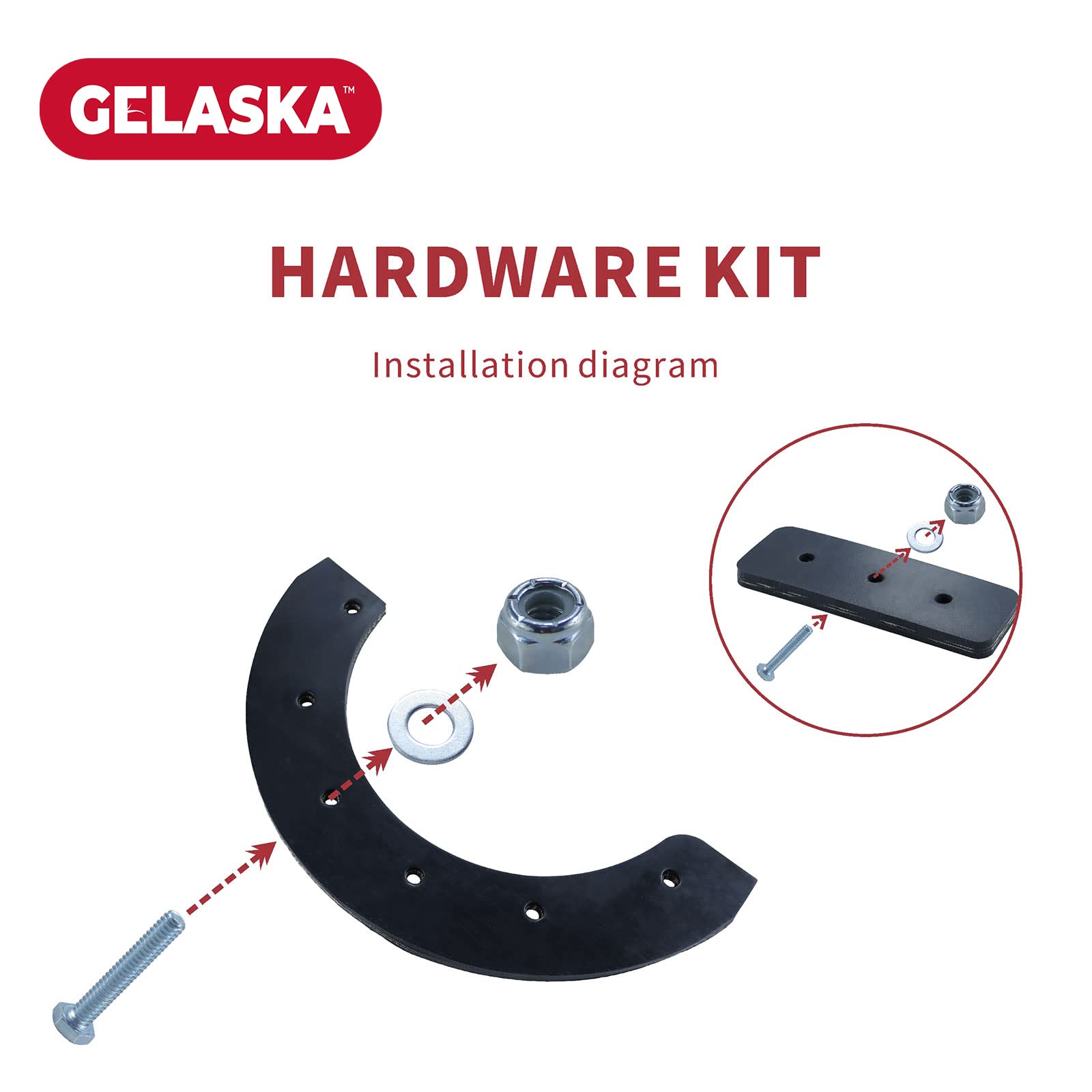 GELASKA 302565MA Rubber Auger Paddles with 55323MA Scraper Blade 1501122MA Cable 762259MA Cable Replaces 302565, 1687312YP, 1687312, 1687312SM, 723006 for Craftsman Murray Snapper 20" 21" Snowthrowers